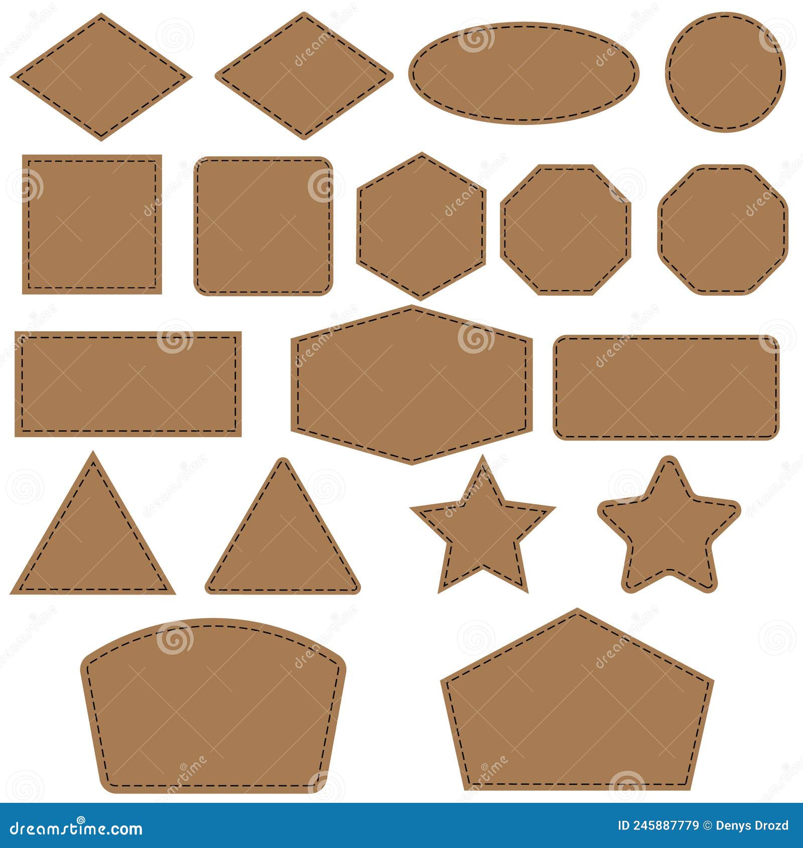 Leather Patch Icon Vector Set. Leather Pattern Illustration Sign ...