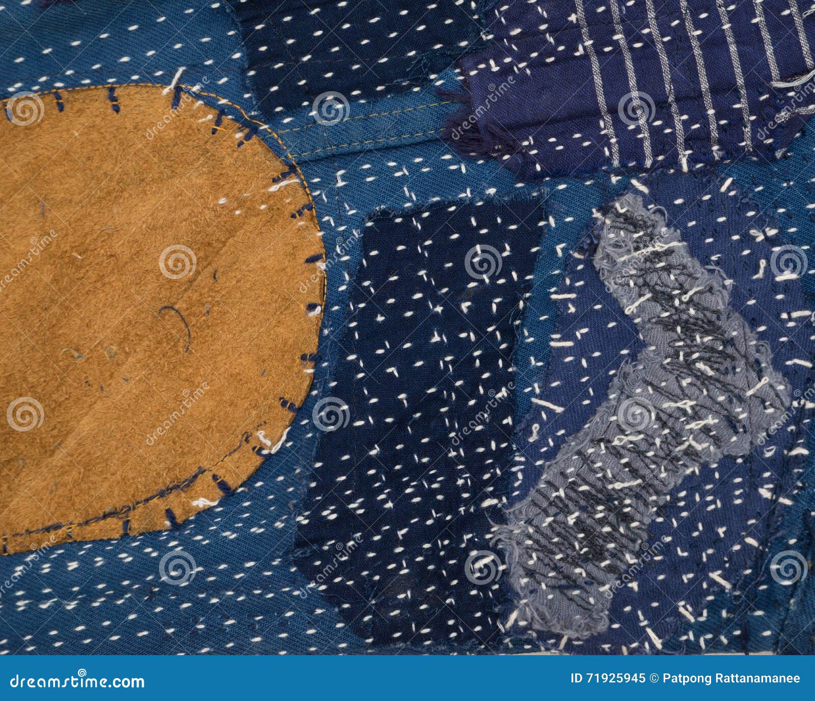 Leather Patchwork Textile Pattern Stock Image - Image of blue, textile ...