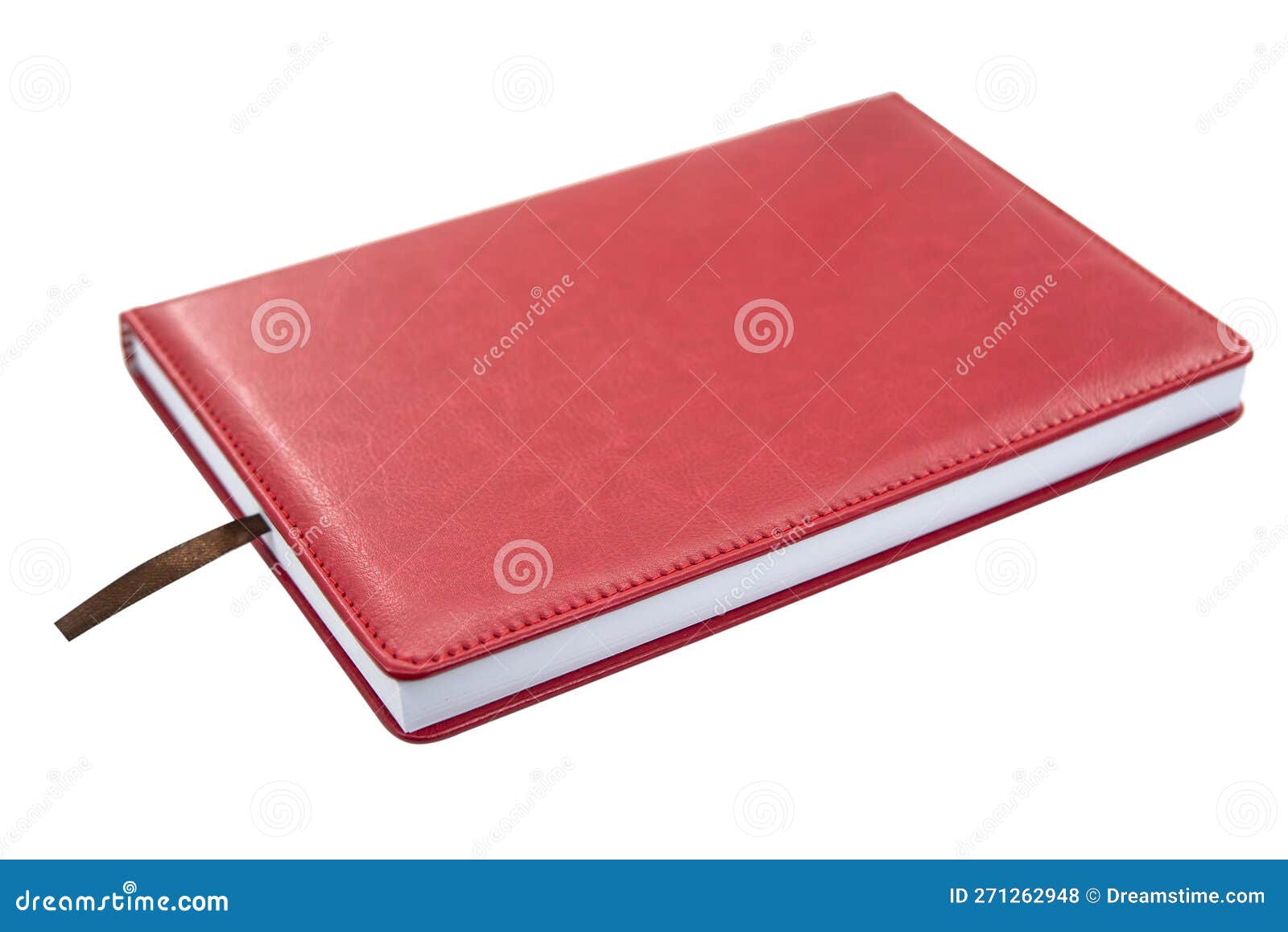 Leather Personal Office Notebook Isolated on the White Stock Photo ...