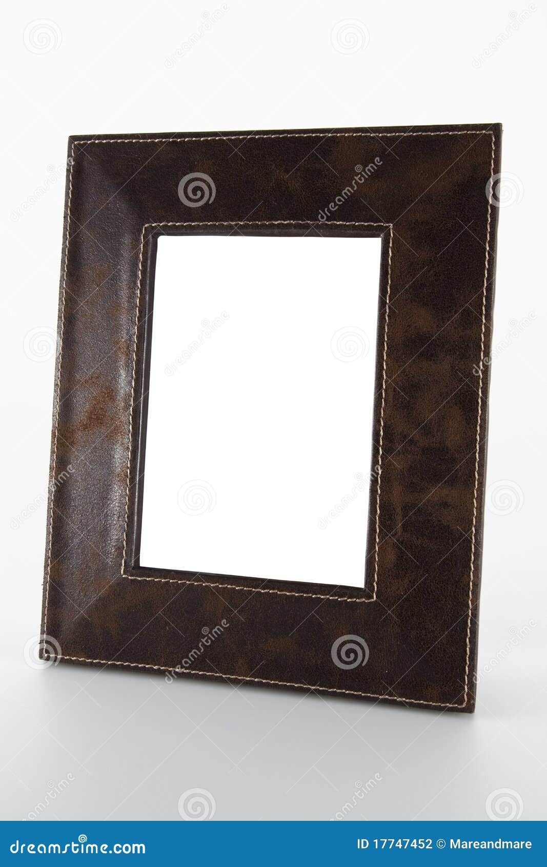 Leather photo frame stock photo. Image of single, elegance - 17747452