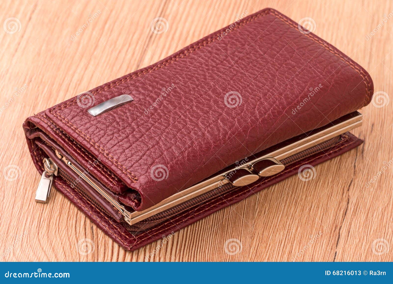 Leather purse on the table stock image. Image of wallet - 68216013