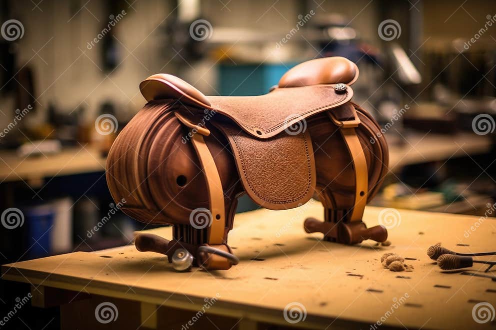 Leather Saddle Making Process Step-by-step Stock Photo - Image of ...
