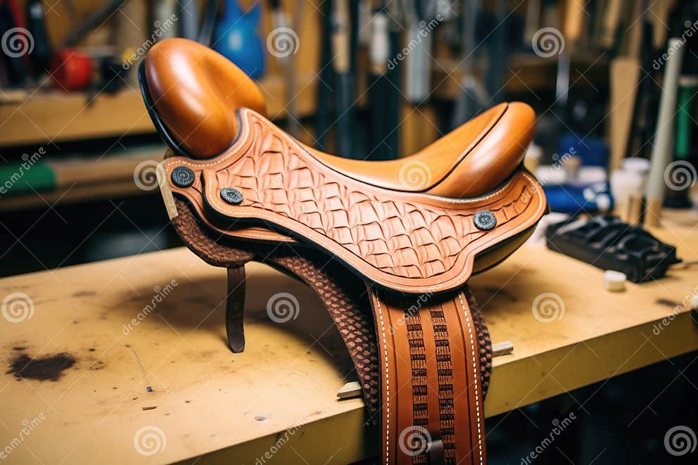 Leather Saddle Making Process Step-by-step Stock Photo - Image of skill ...