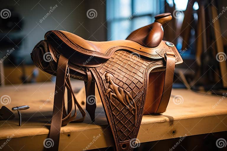 Leather Saddle Making Process Step-by-step Stock Image - Image of ...