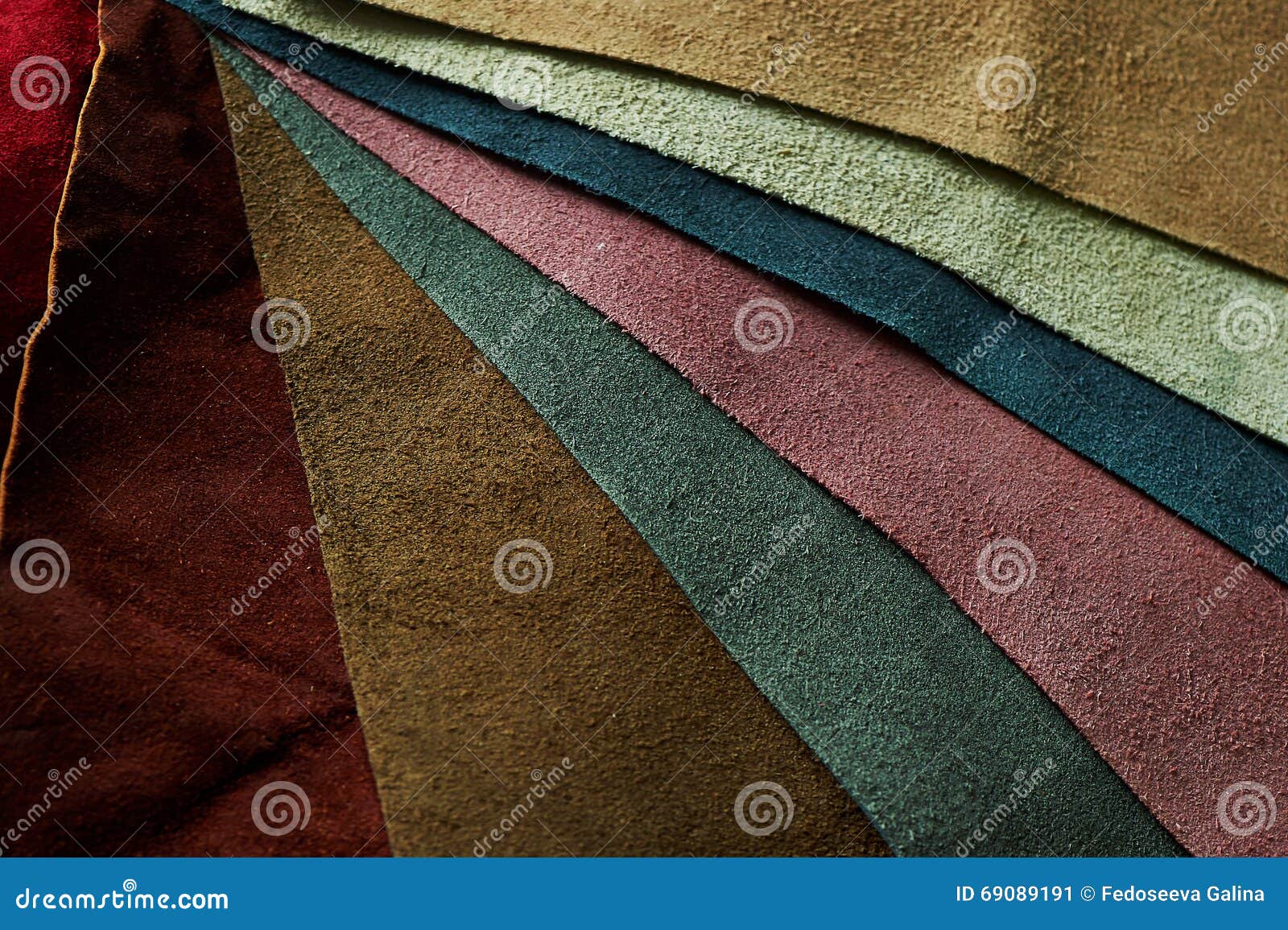 Leather samples close up stock image. Image of fabric - 69089191