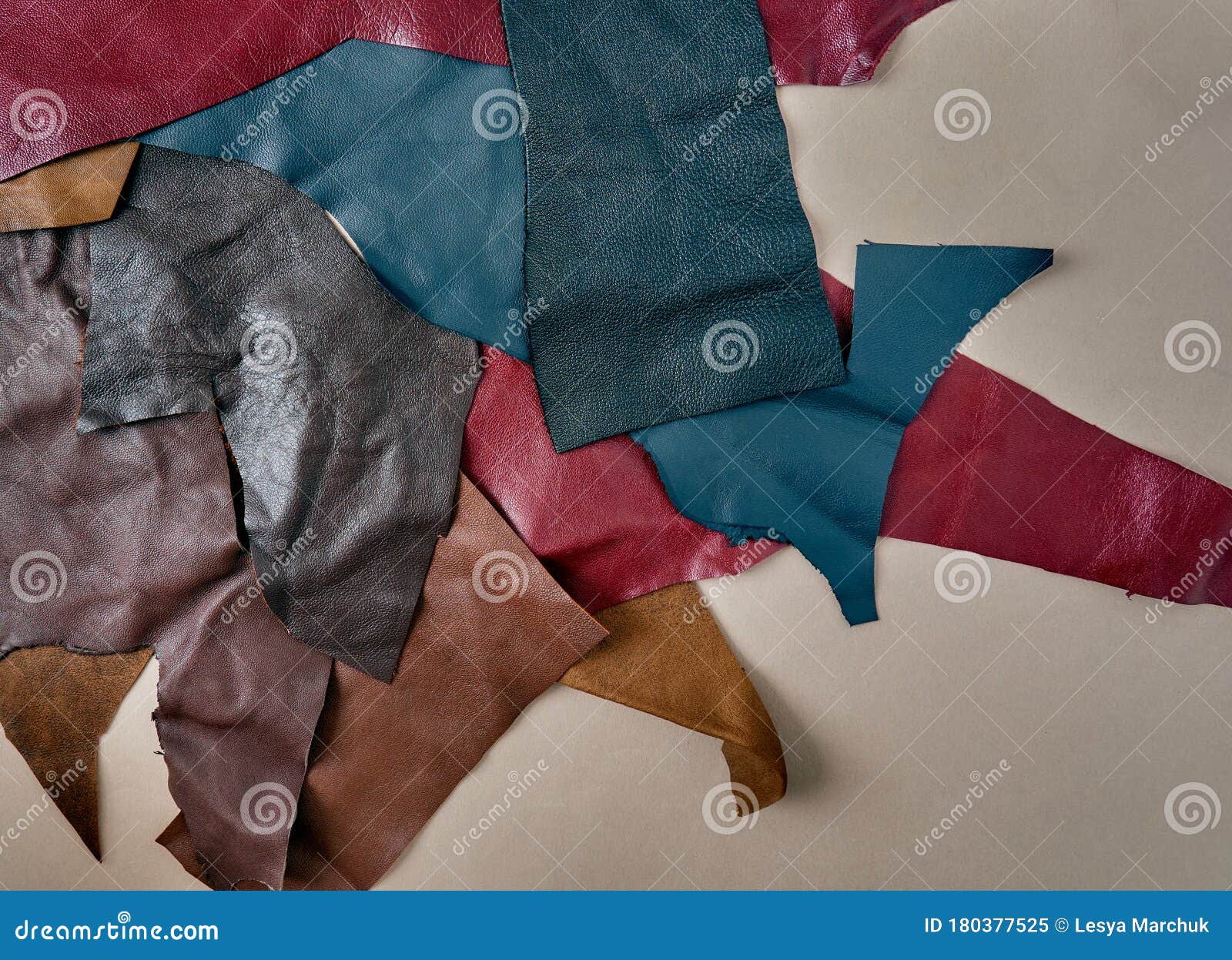 Leather color samples. stock image. Image of bright - 180377525