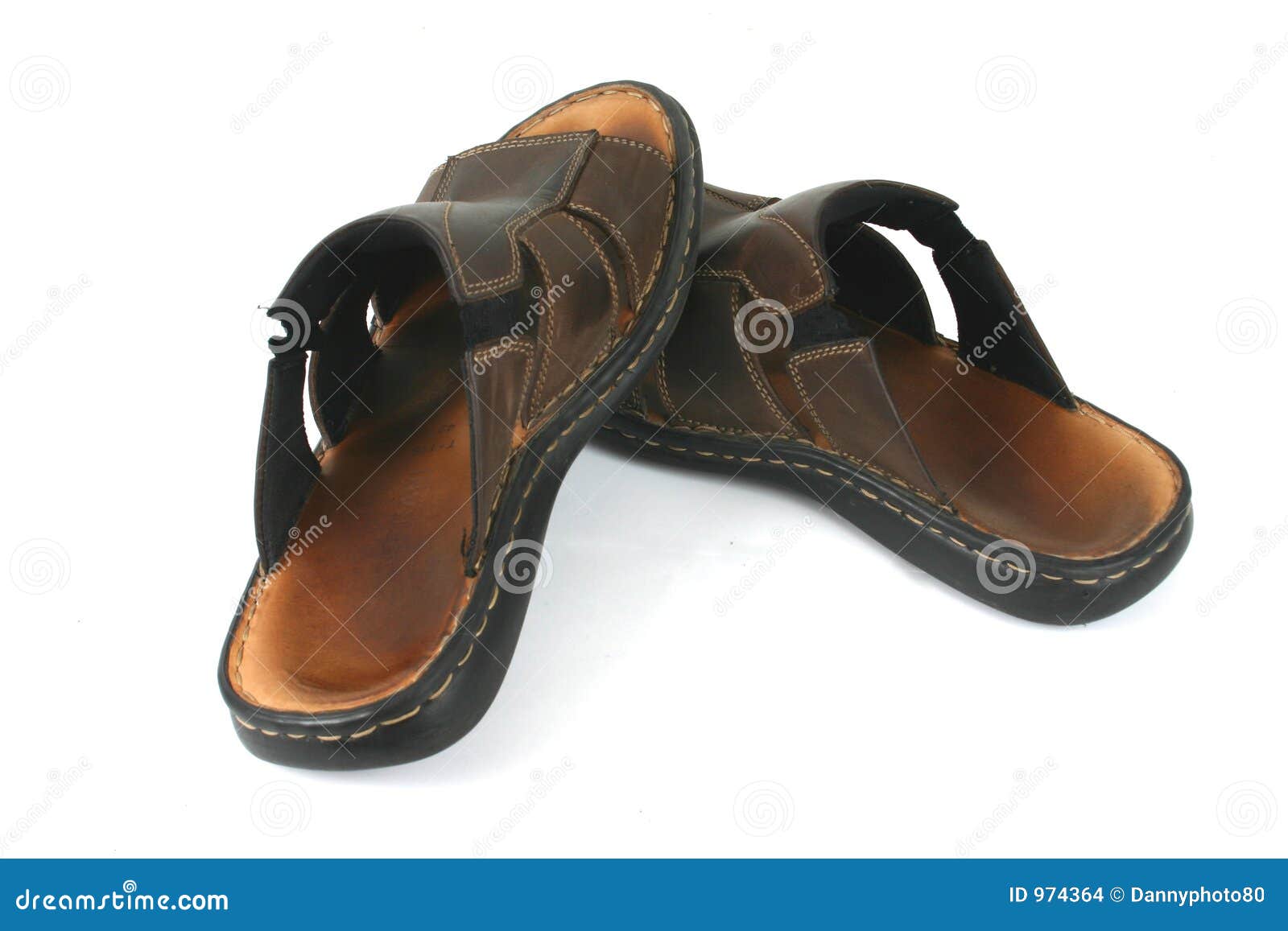 Leather sandals stock photo. Image of wear, leather, shoes - 974364