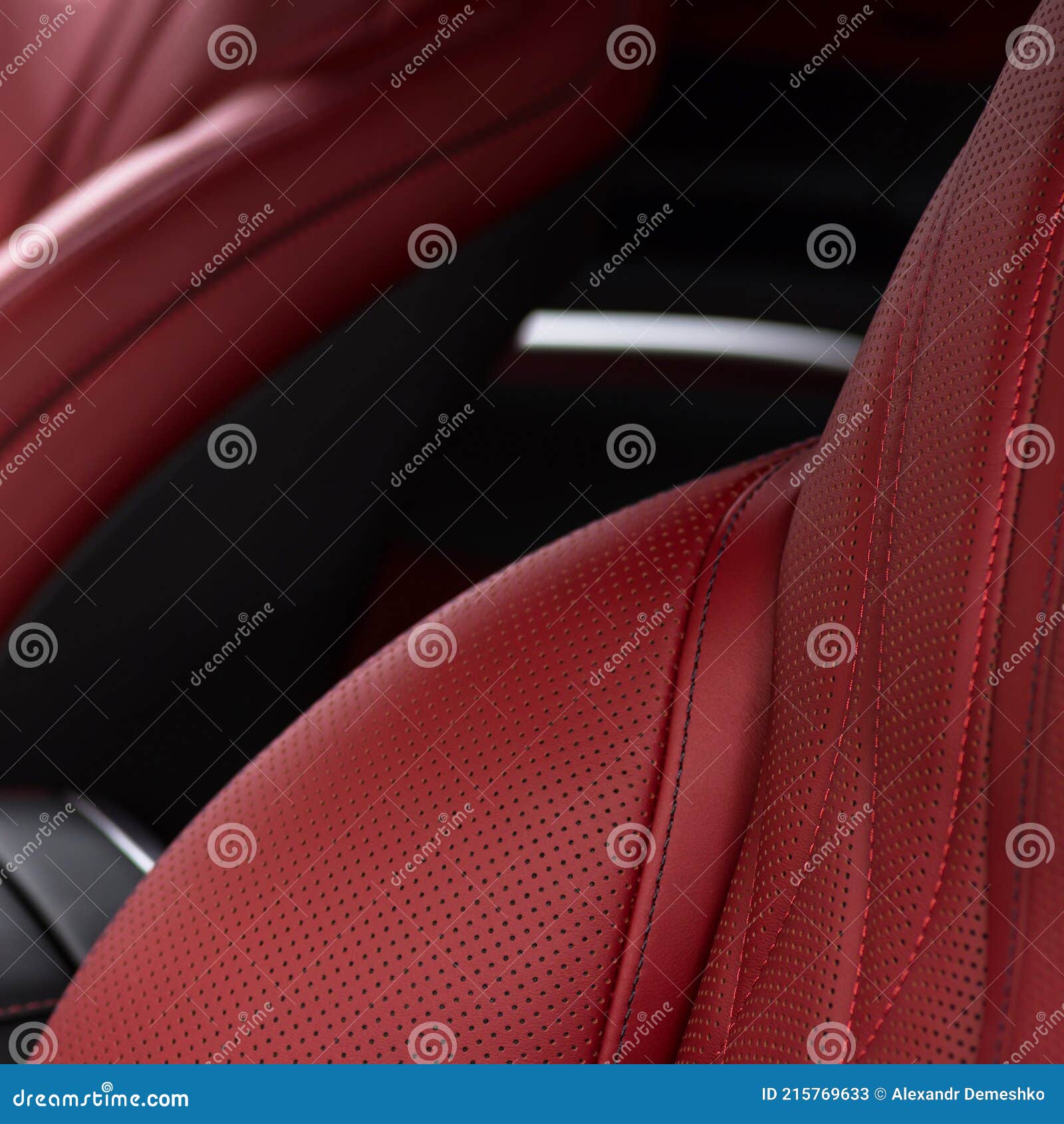 Leather Seat Material in Modern Car. Macro Photo Stock Image - Image of ...