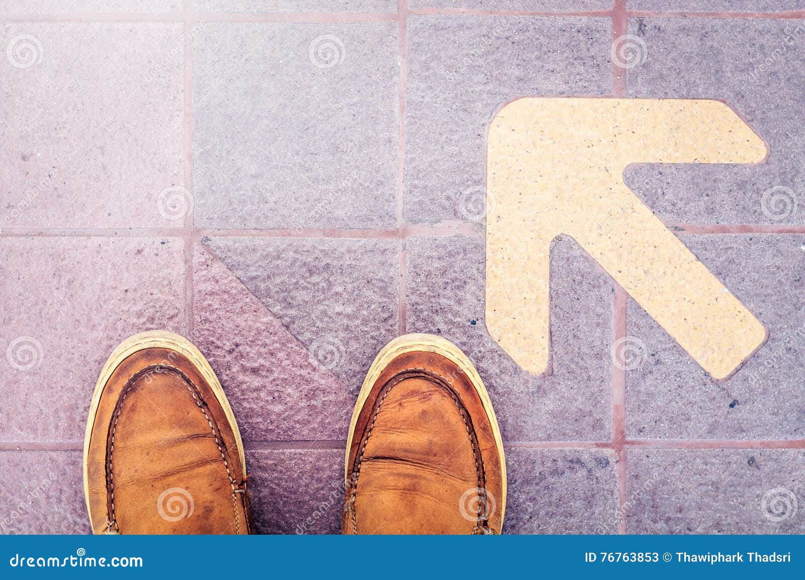 Leather Shoes on the Wating Line Stock Image - Image of path, road ...