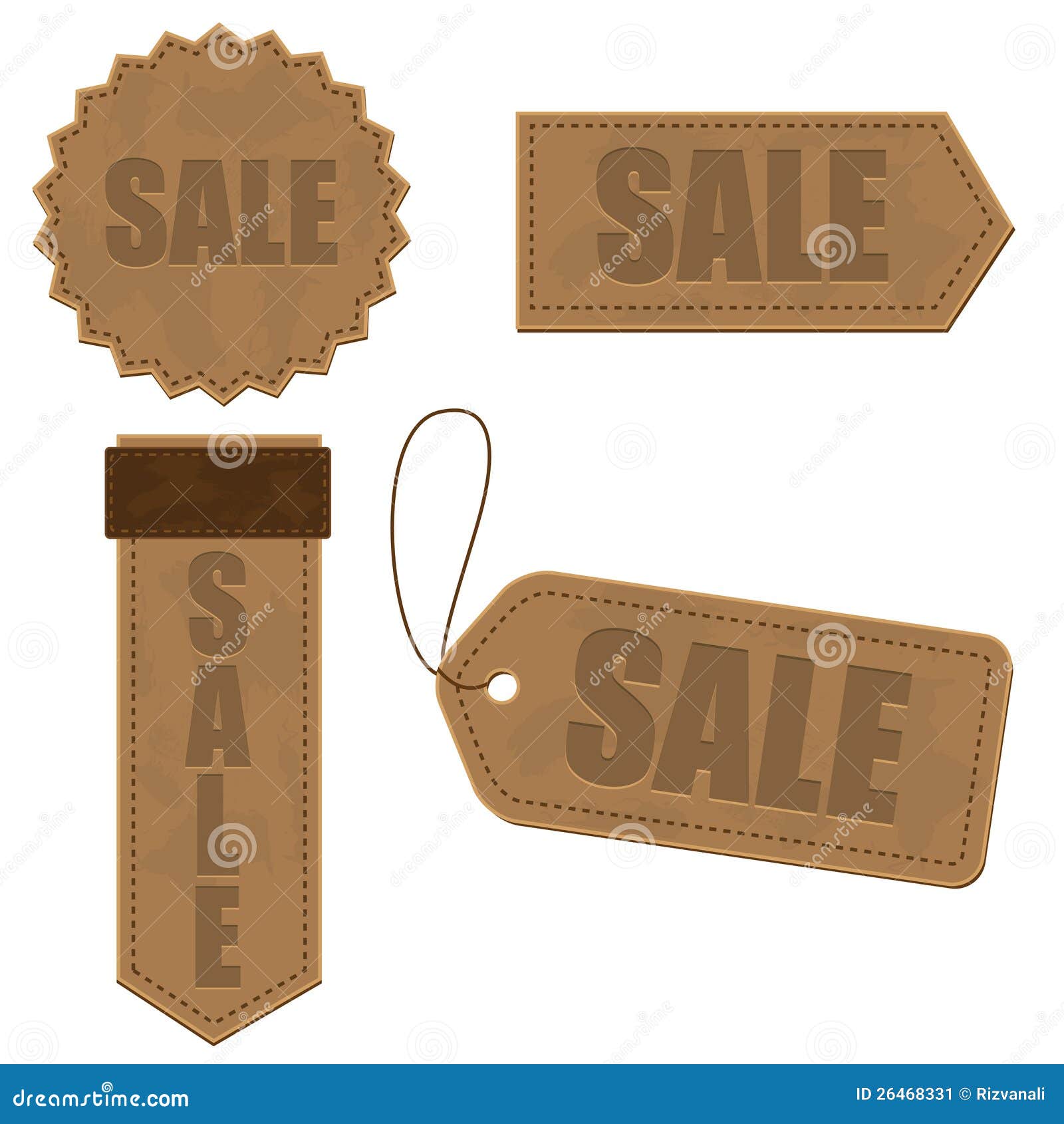 Leather sign Tags stock vector. Illustration of sign - 26468331
