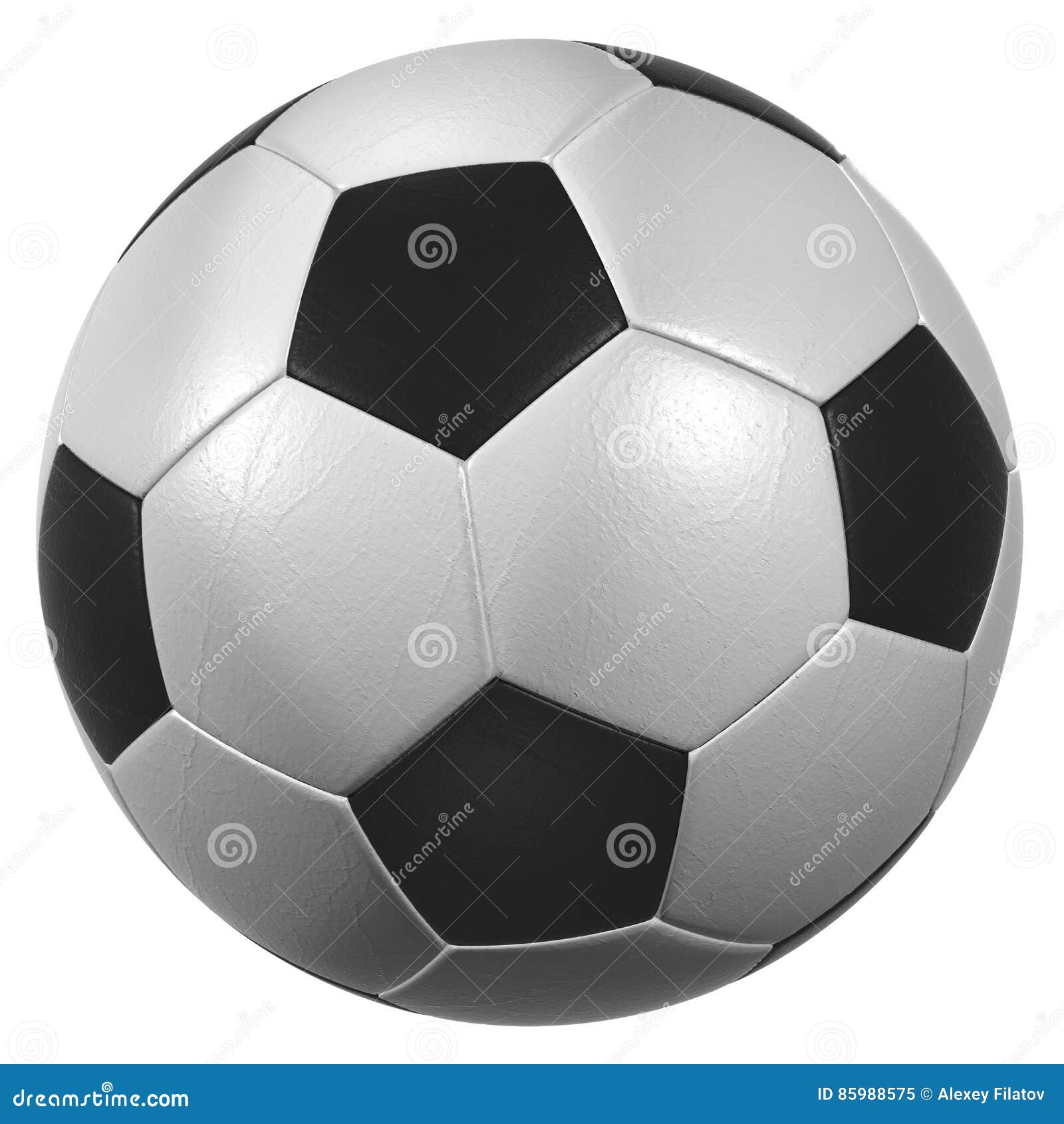 Leather Soccer Ball High Resolution Isolated Stock Illustration ...