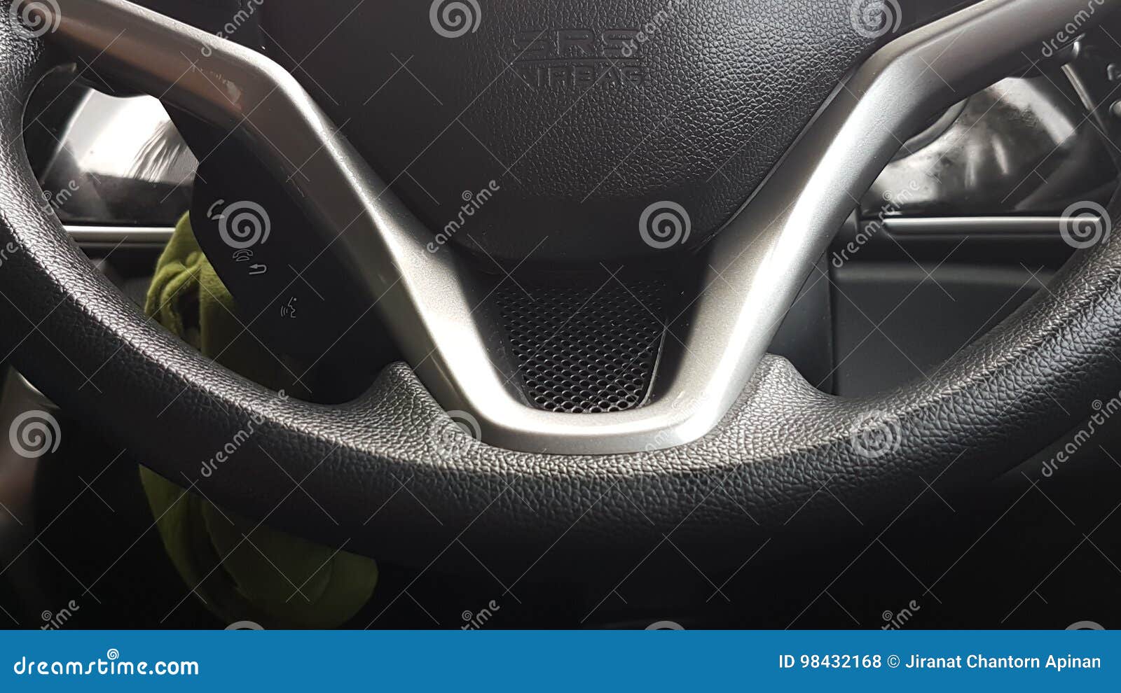 Leather Steering Wheel Controller with Striped Detail Texture Stock ...