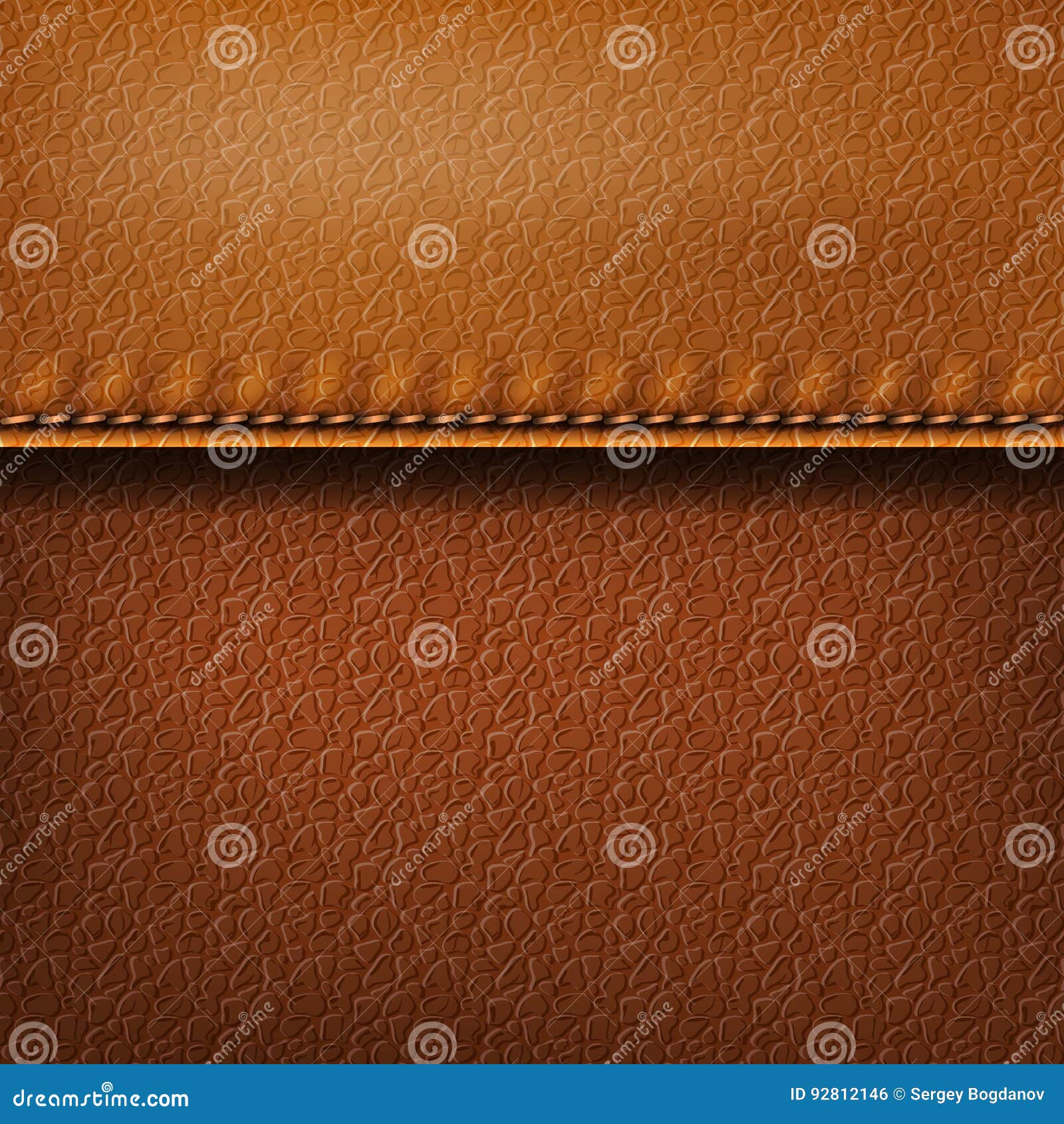Leather with stitching stock vector. Illustration of pattern - 92812146