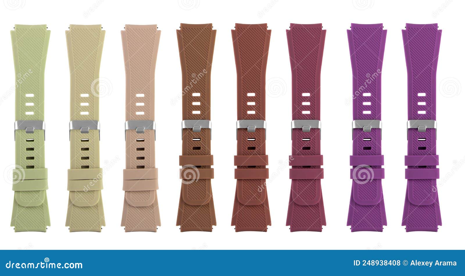 Leather Strap for Electronic Watches, on a White Background, Collage ...