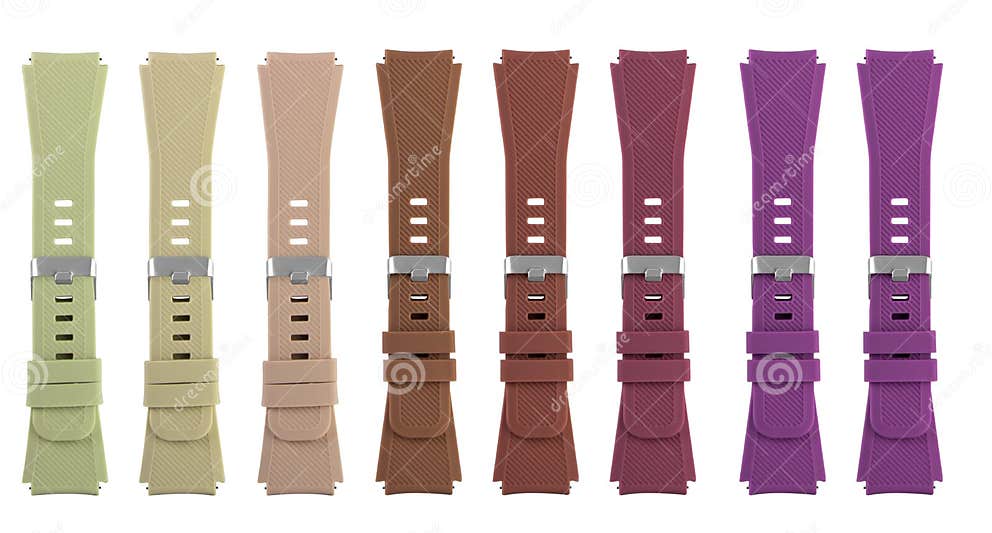 Leather Strap for Electronic Watches, on a White Background, Collage ...