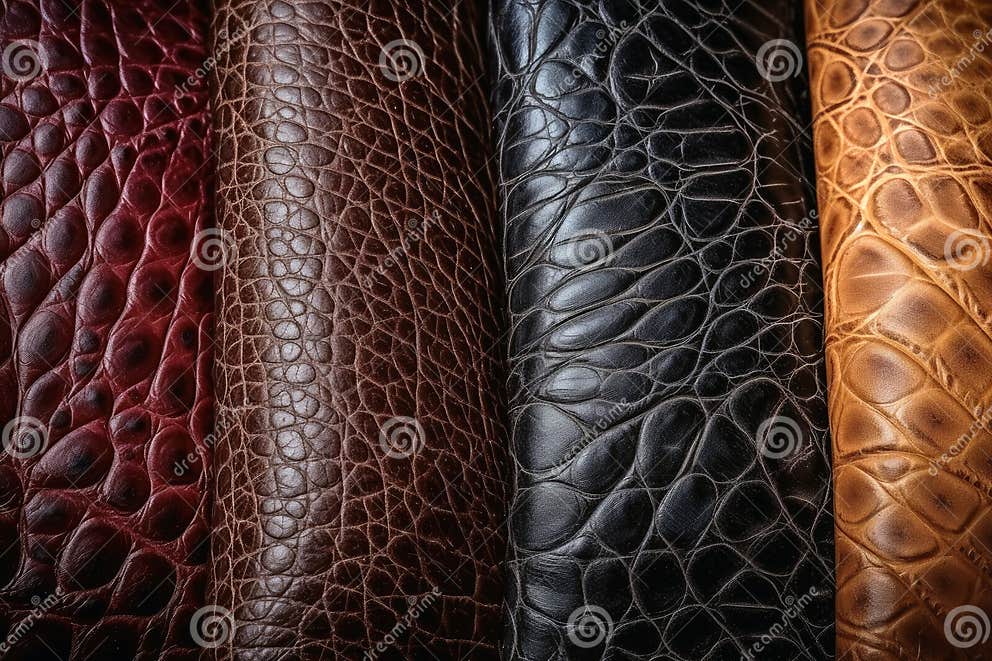 Leather Surface Texture in Different Colors Created with Generative AI ...