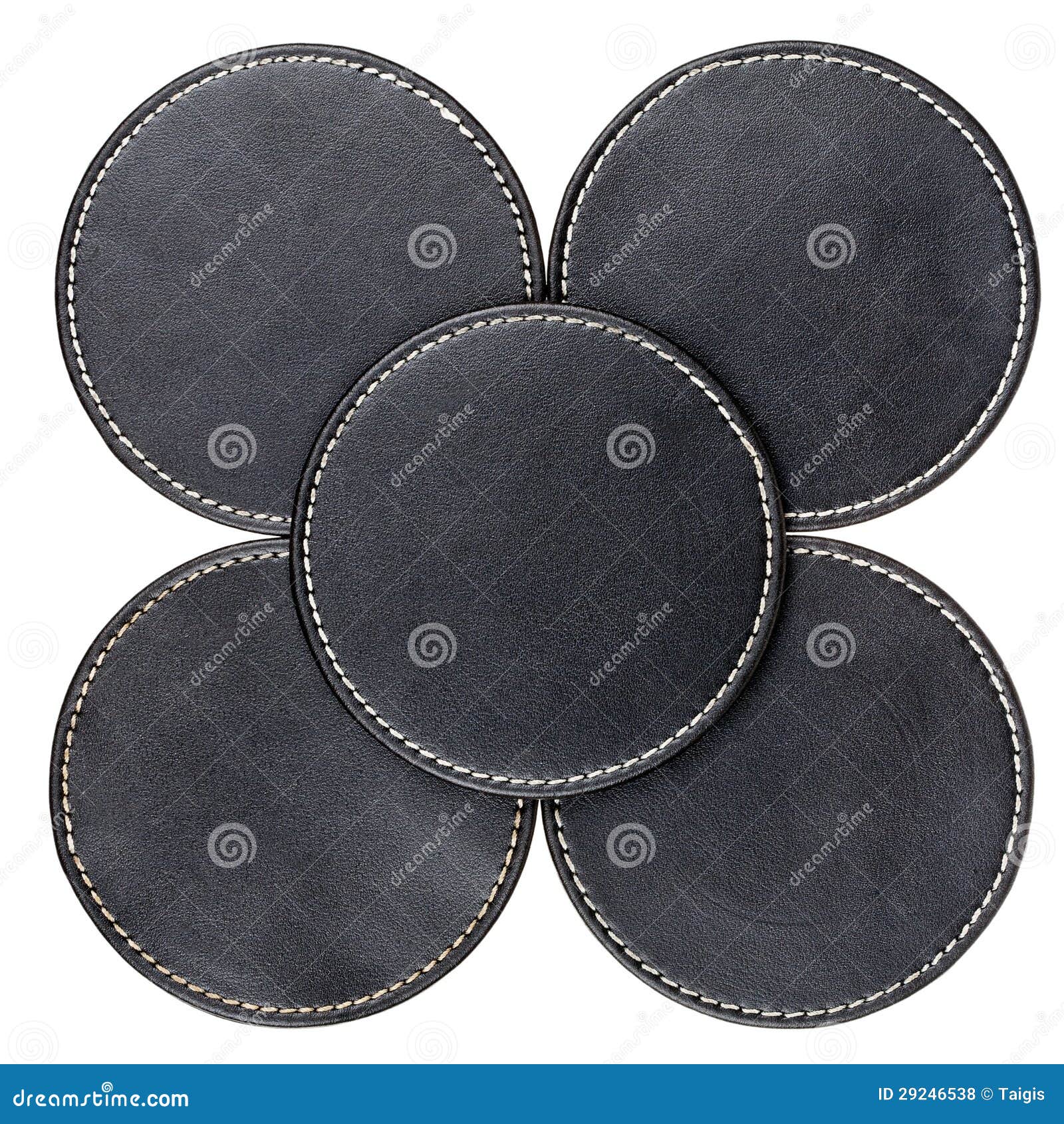 Leather table coasters stock photo. Image of border, leather - 29246538
