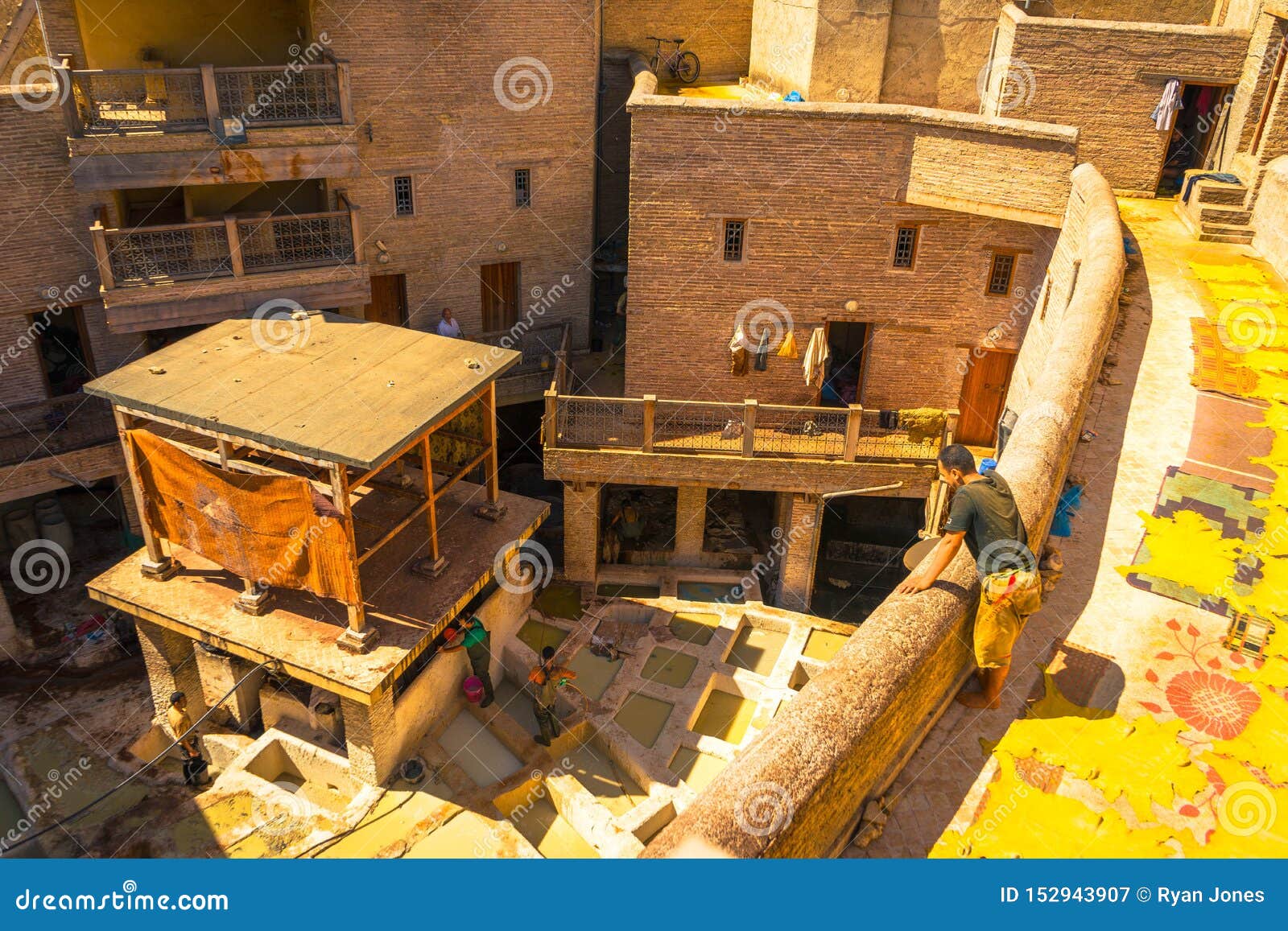 Leather Tannery in Fes, Morocco Editorial Photography - Image of quiet ...