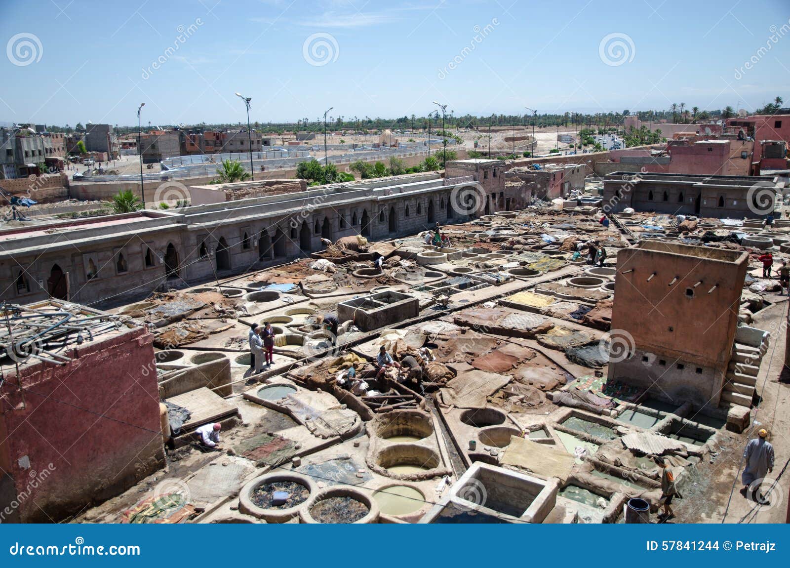 Leather Tannery in Marrakech Editorial Stock Image - Image of leather ...