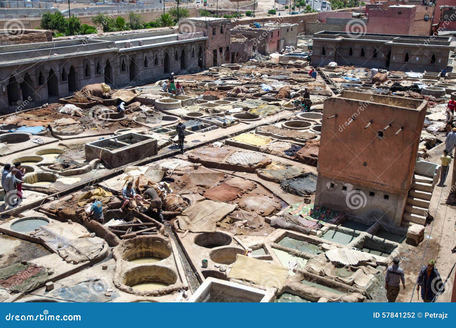 Leather Tannery in Marrakech Editorial Photography - Image of muslim ...