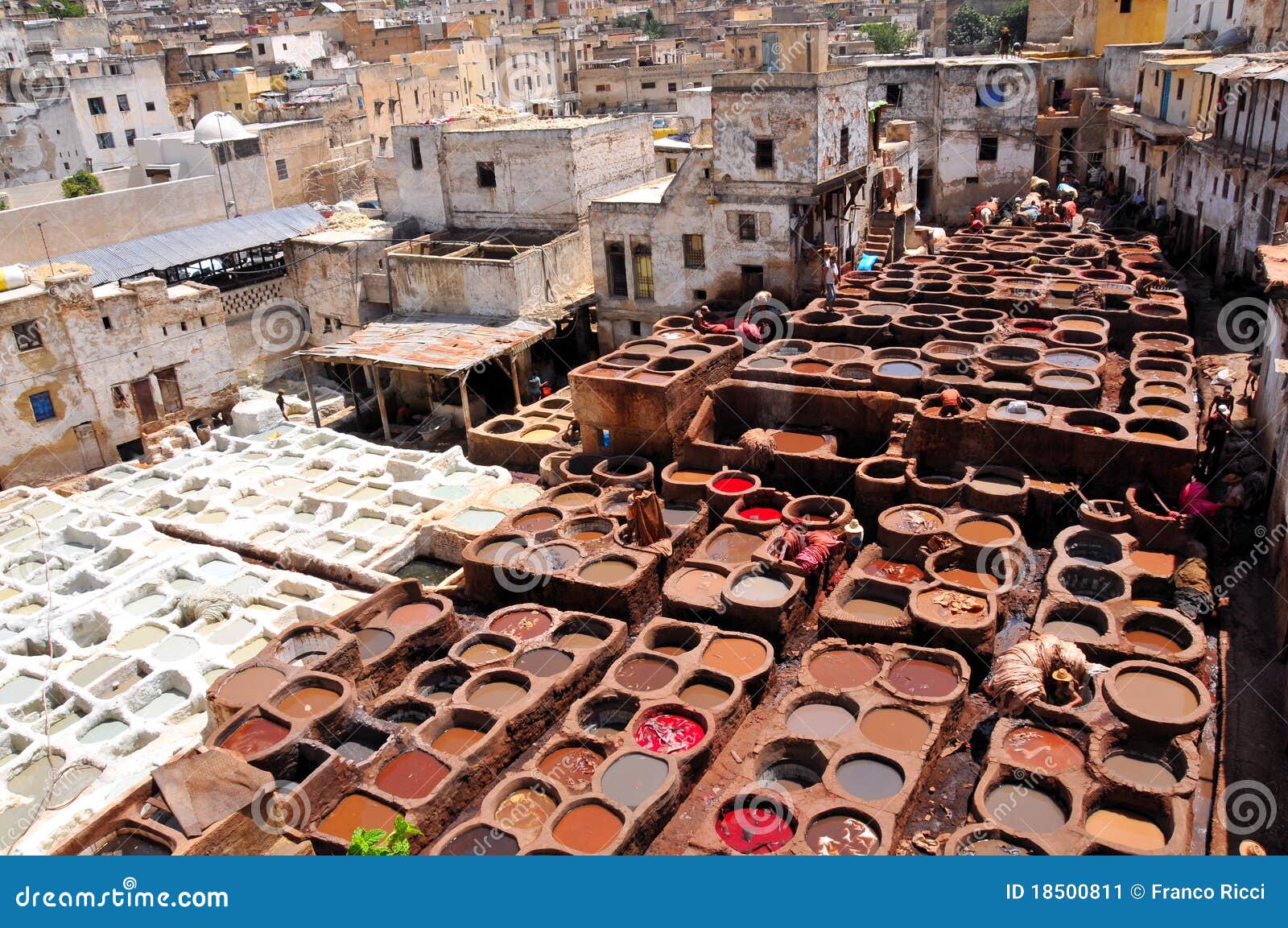Leather Tanning in Fez - Morocco Editorial Photo - Image of east, royal ...