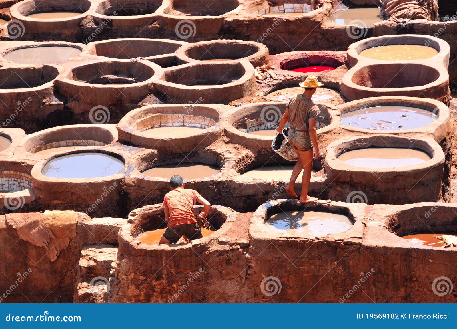 Leather Tanning in Fez , Morocco Editorial Photography - Image of ...