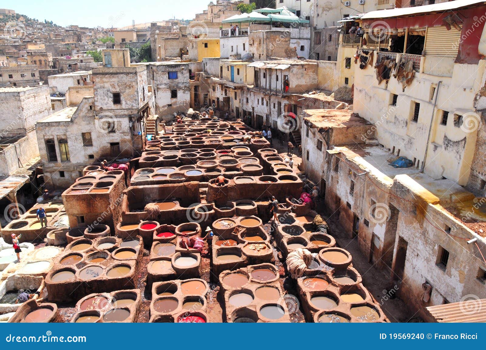 Leather Tanning in Fez , Morocco Editorial Image - Image of marrakech ...