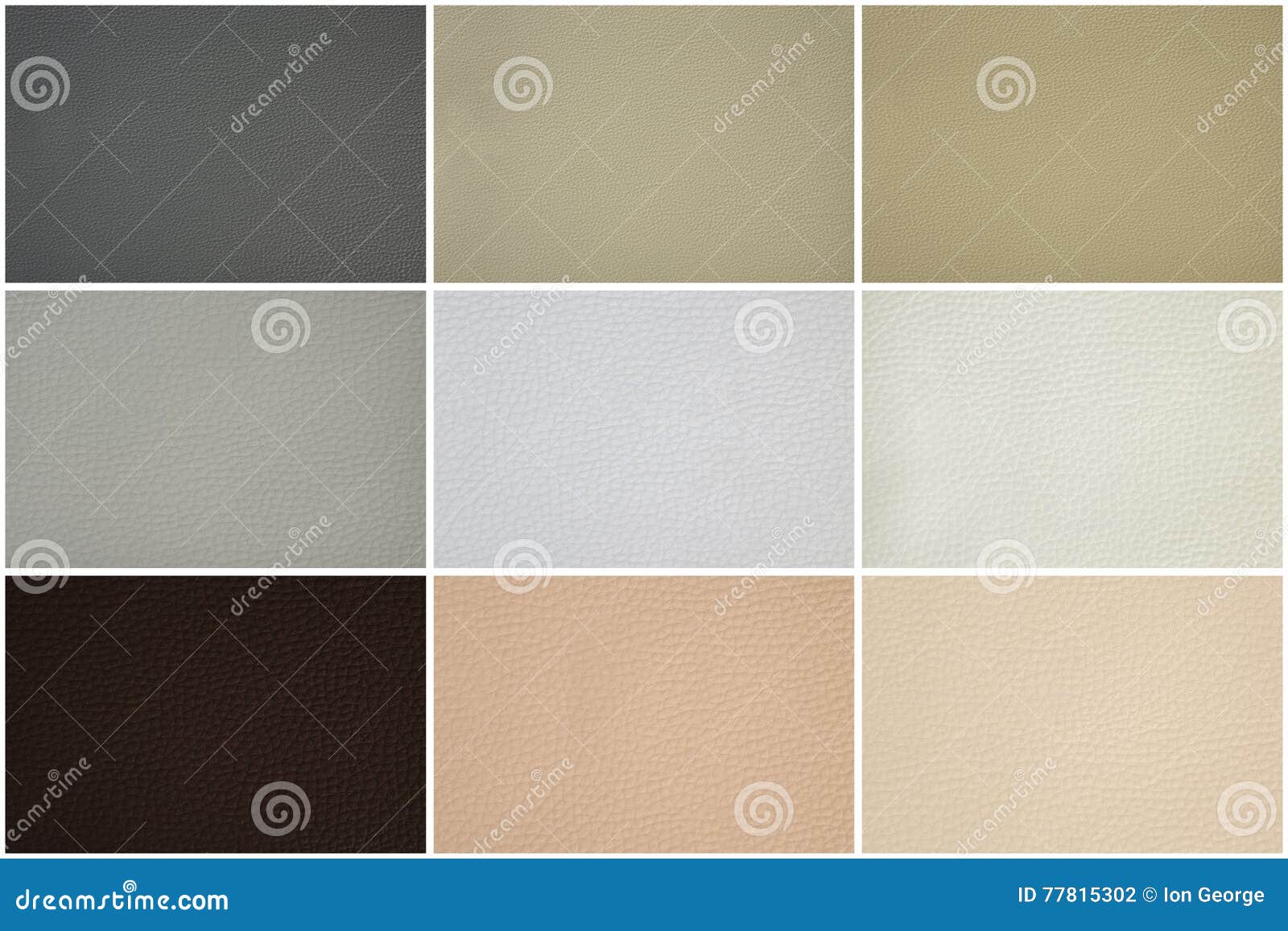 Leather Texture Set in Multiple Colors Stock Photo - Image of fashion ...