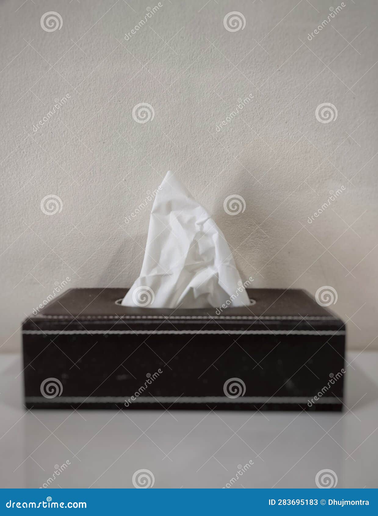 Leather-type Tissue Box with Paper Tissues. the Object, Decoration, and ...