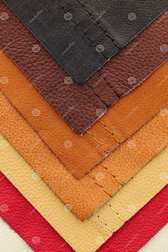 Leather upholstery samples stock photo. Image of colorful - 21382418