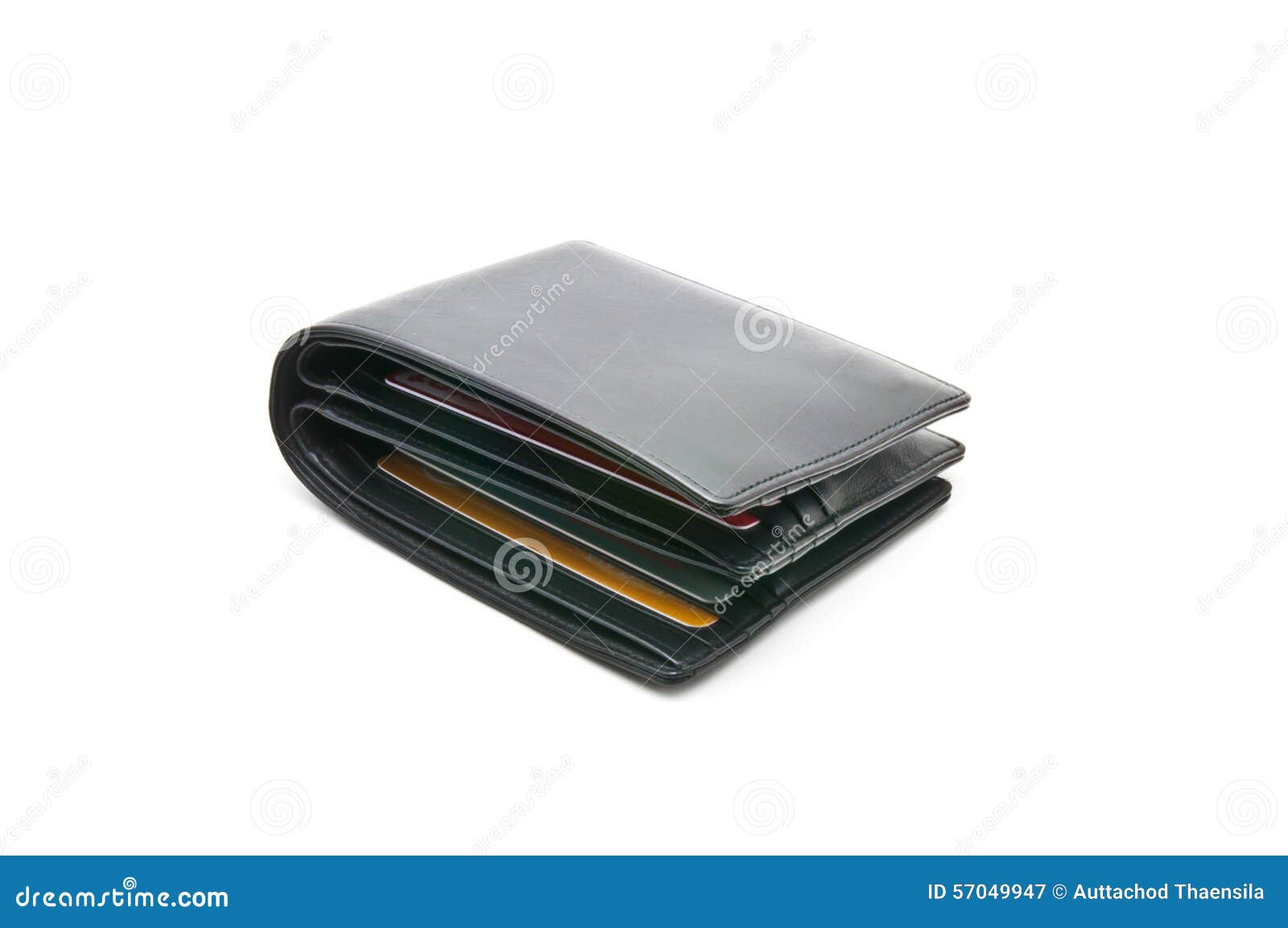 Leather Wallet on a White Background Stock Image - Image of banking ...