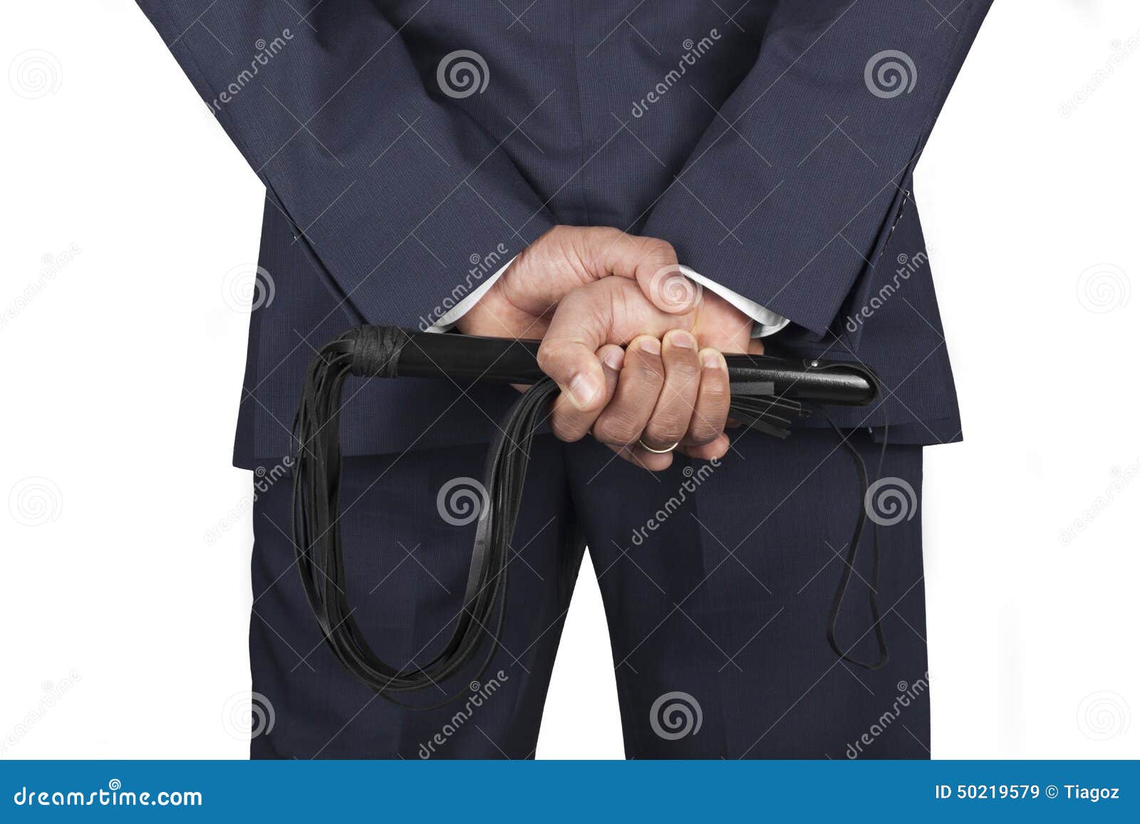 Leather Whip Held by Dominant Master in a Suit Stock Image - Image of ...