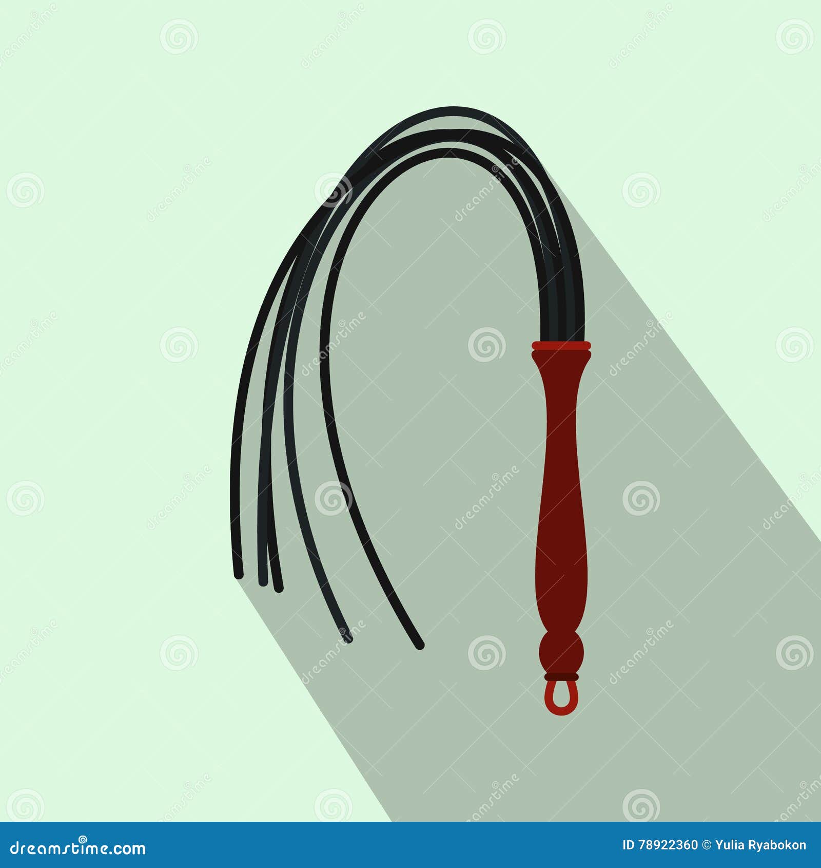 Whip Icon In Black Style On White Background. Rodeo Symbol Stock Vector ...