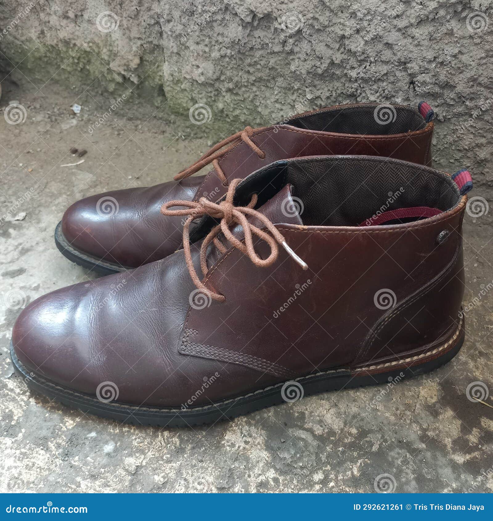 Leather work shoes stock image. Image of work, shoesbooth - 292621261