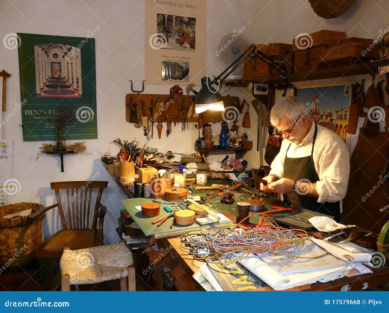 Leather worker in action editorial stock photo. Image of person - 17579668