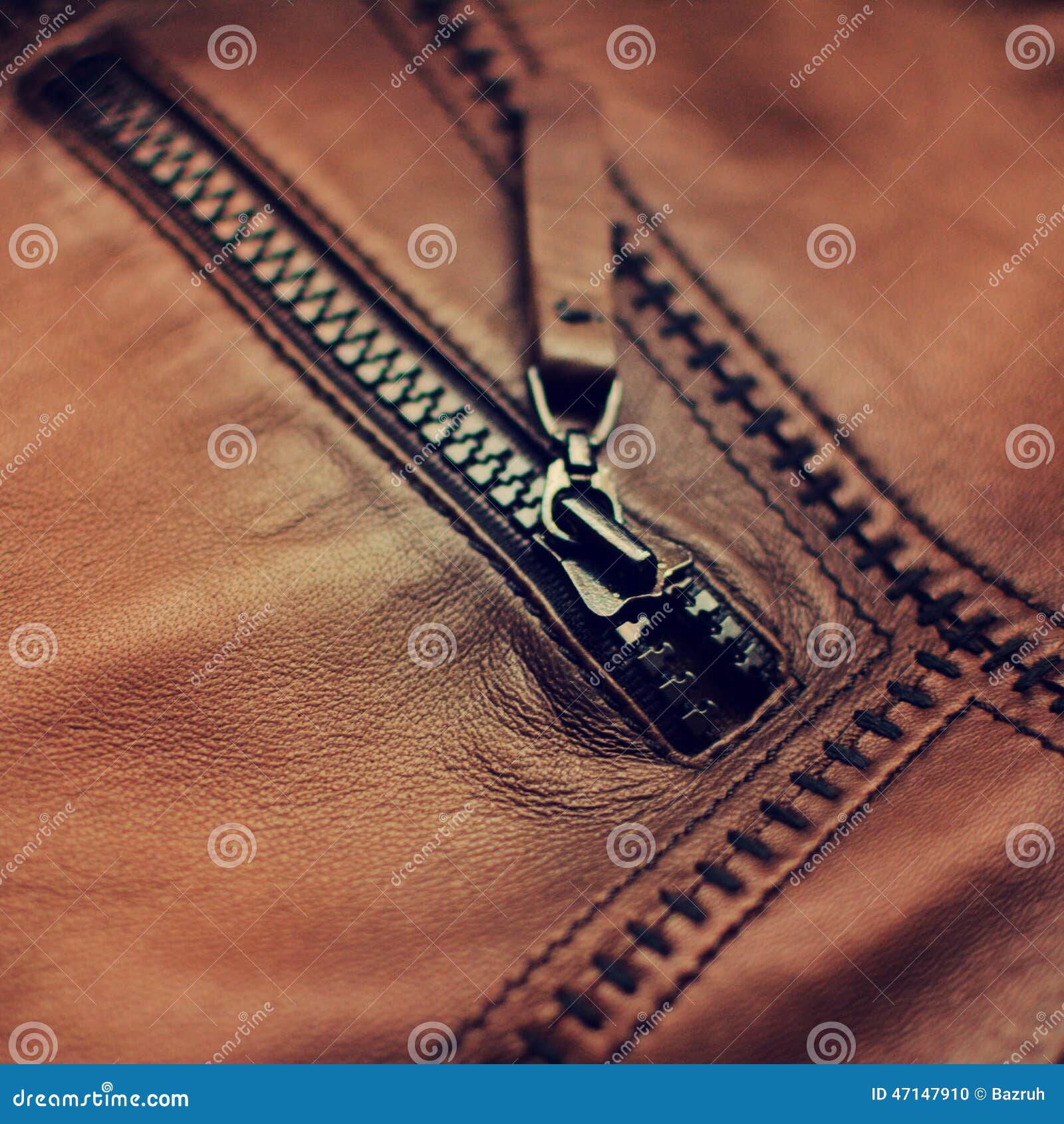 Leather zipper stock photo. Image of leather, zipper - 47147910