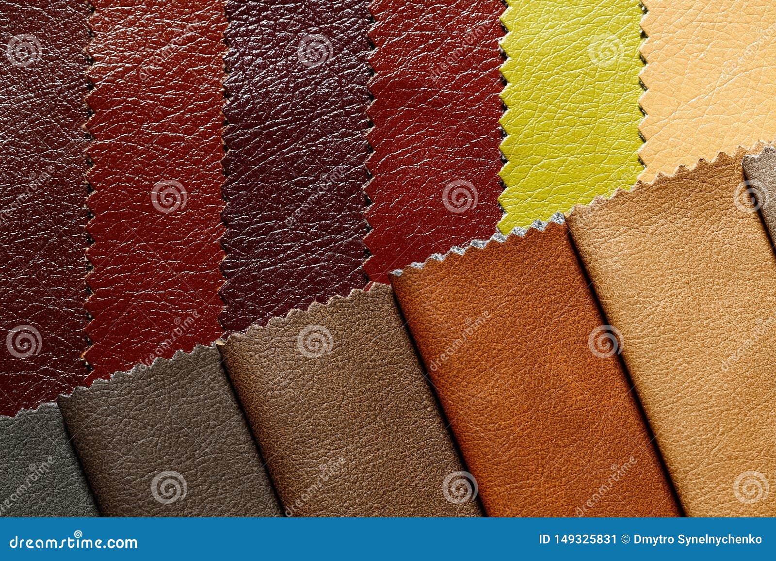 Leatherette Samples Texture in Contrast Bown and Beige Colours. Stock ...