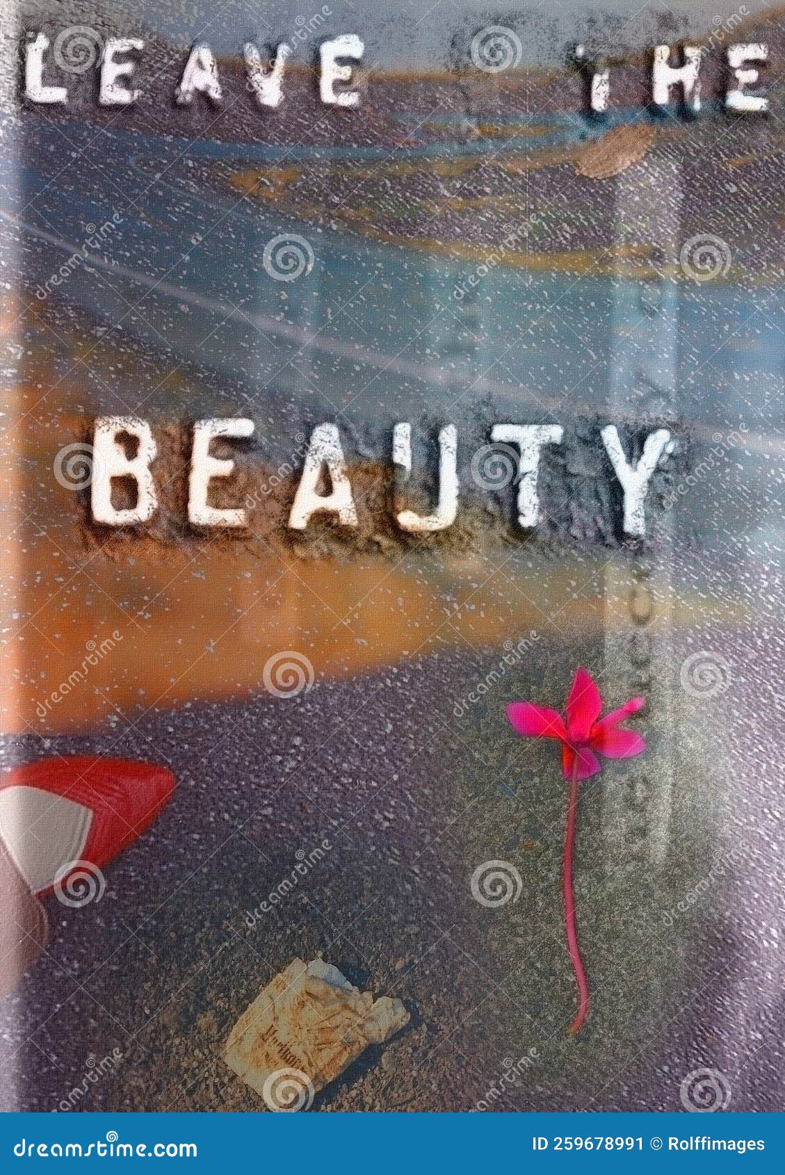 Elusive Word Hand Lettering Watercolor Art Illustration Royalty-Free ...