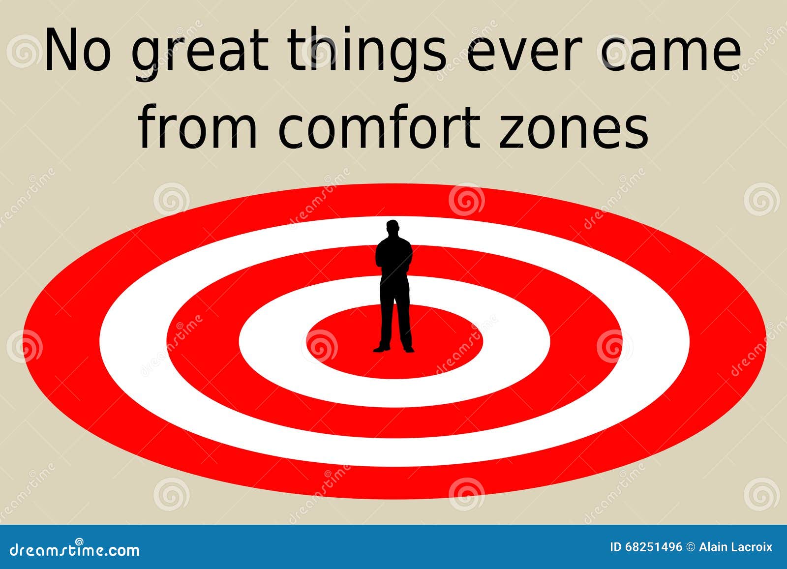 Leave comfort zone stock illustration. Illustration of behavior - 68251496