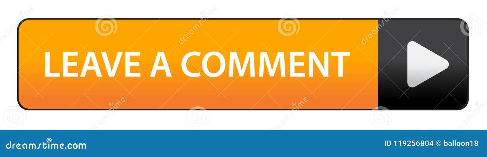 Leave a comment button stock vector. Illustration of black - 119256804