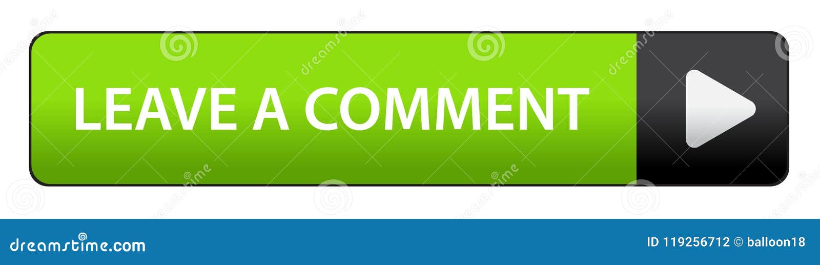 Leave a comment button stock vector. Illustration of survey - 119256712