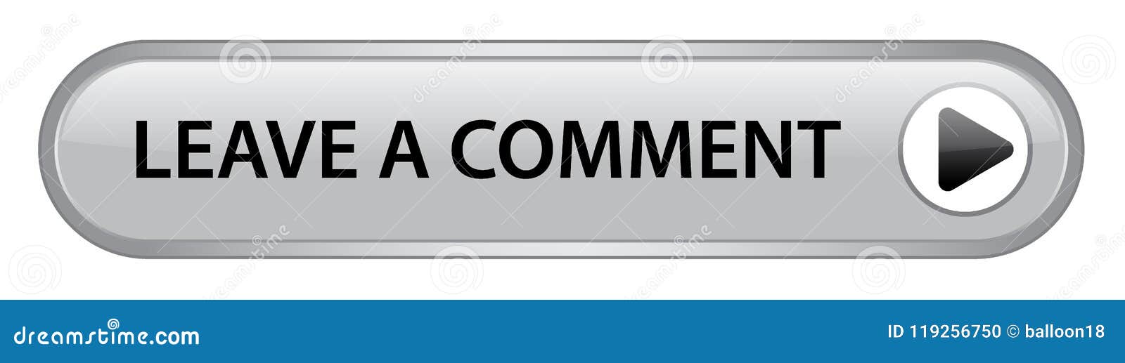 Leave a comment button stock vector. Illustration of internet - 119256750