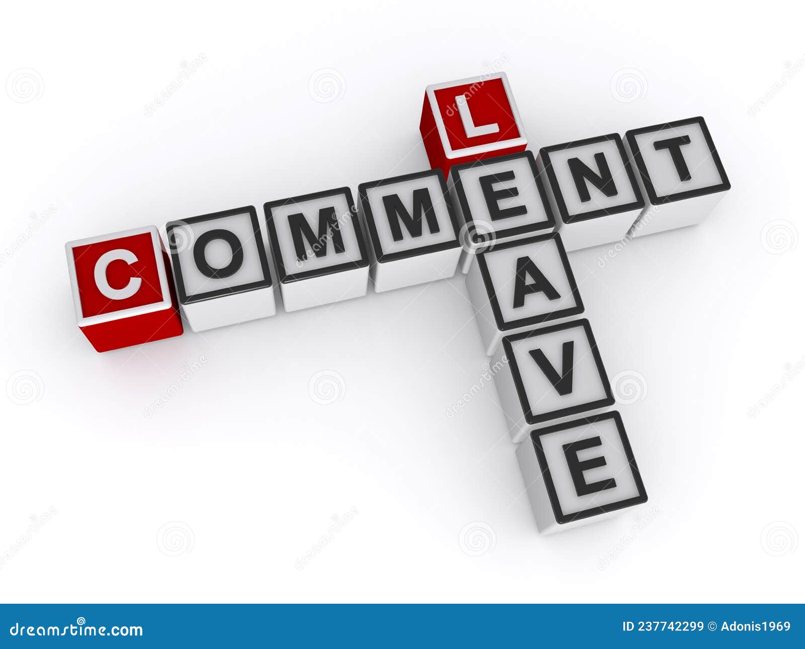 Leave Comment Word Block on White Stock Illustration - Illustration of ...