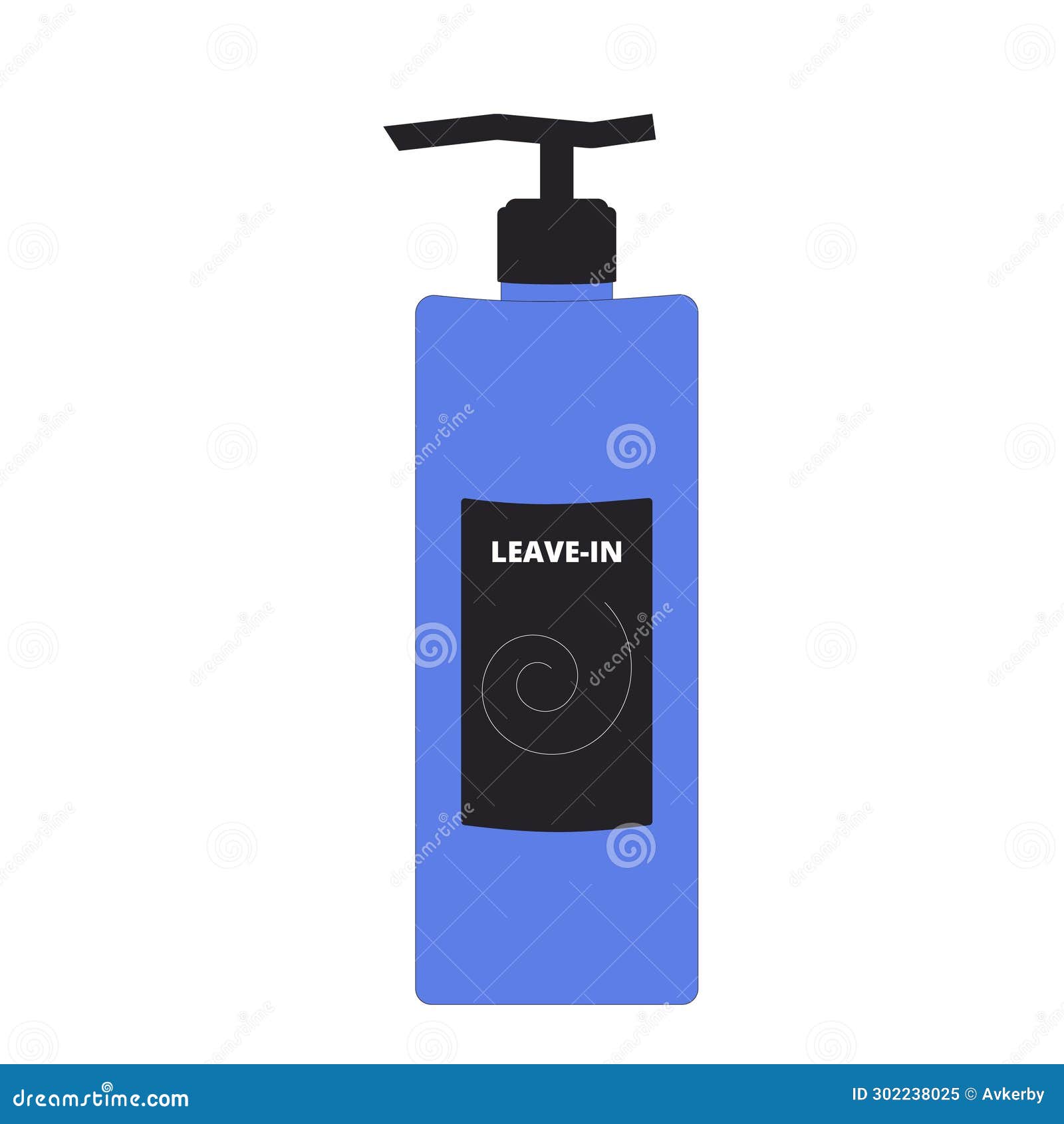 Leave-in or Conditioner for Curly Hair Stock Vector - Illustration of ...