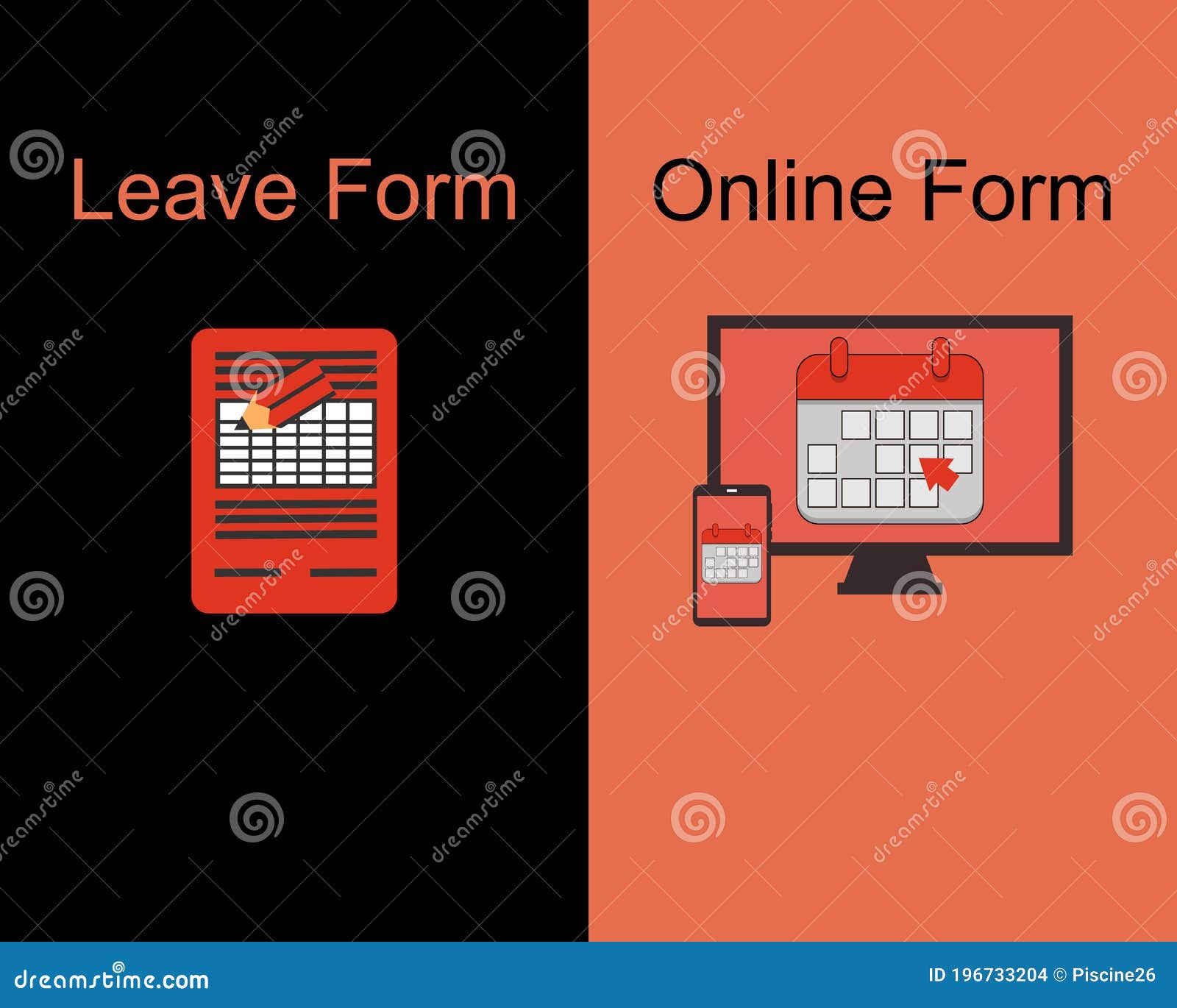 Leave Form And Online Leave Form Vector | CartoonDealer.com #196733204