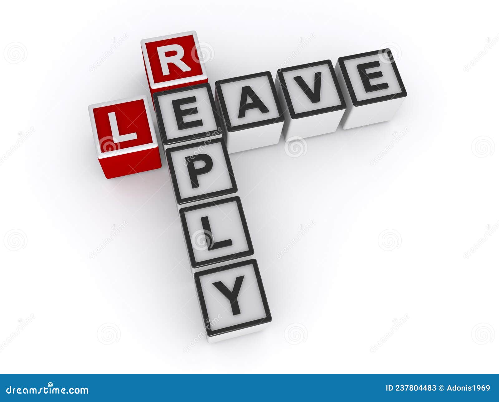 Leave Reply Word Block on White Stock Image - Image of text, white ...