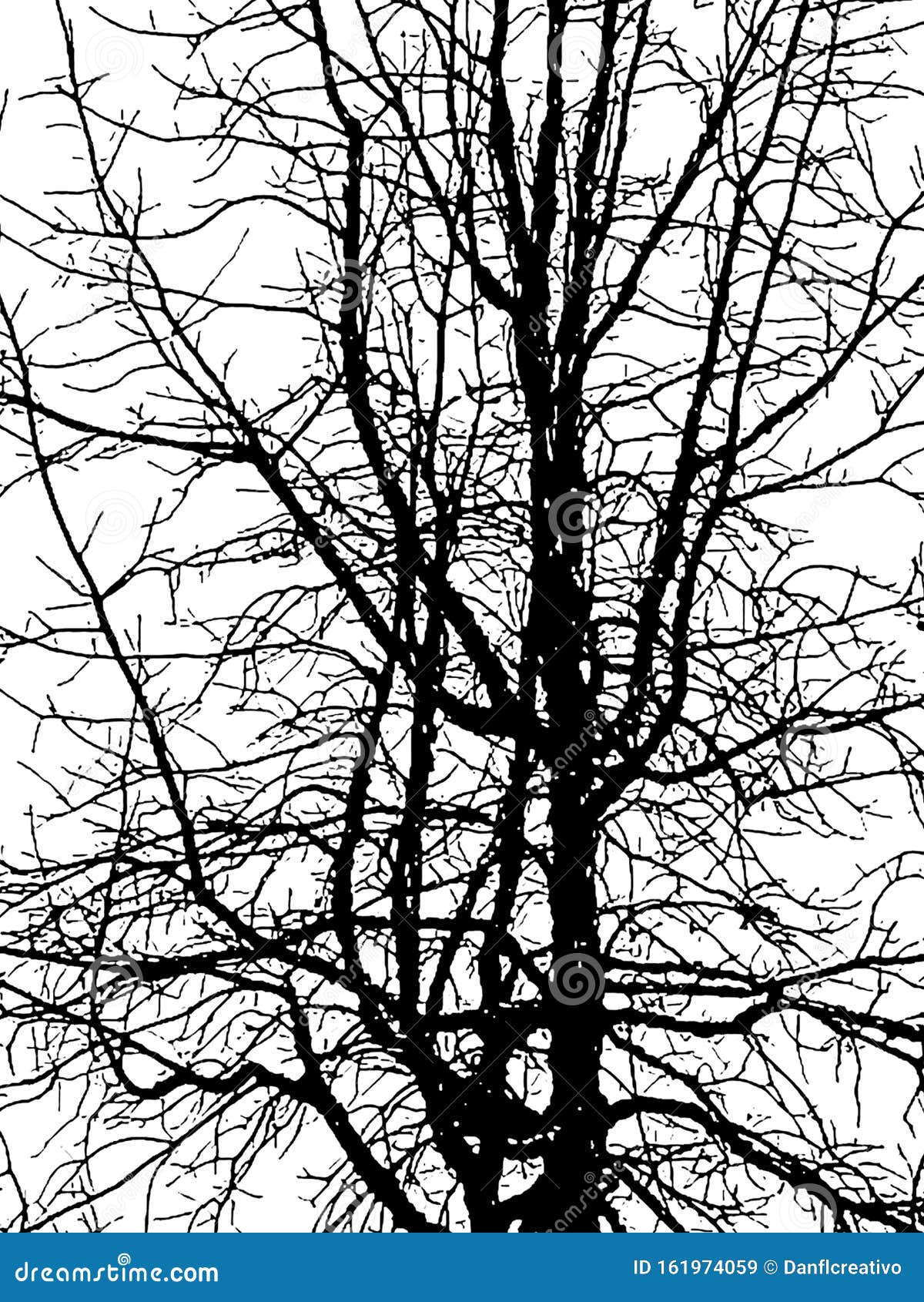 Leave less Tree Isolated Graphic Silhouette Stock Illustration ...