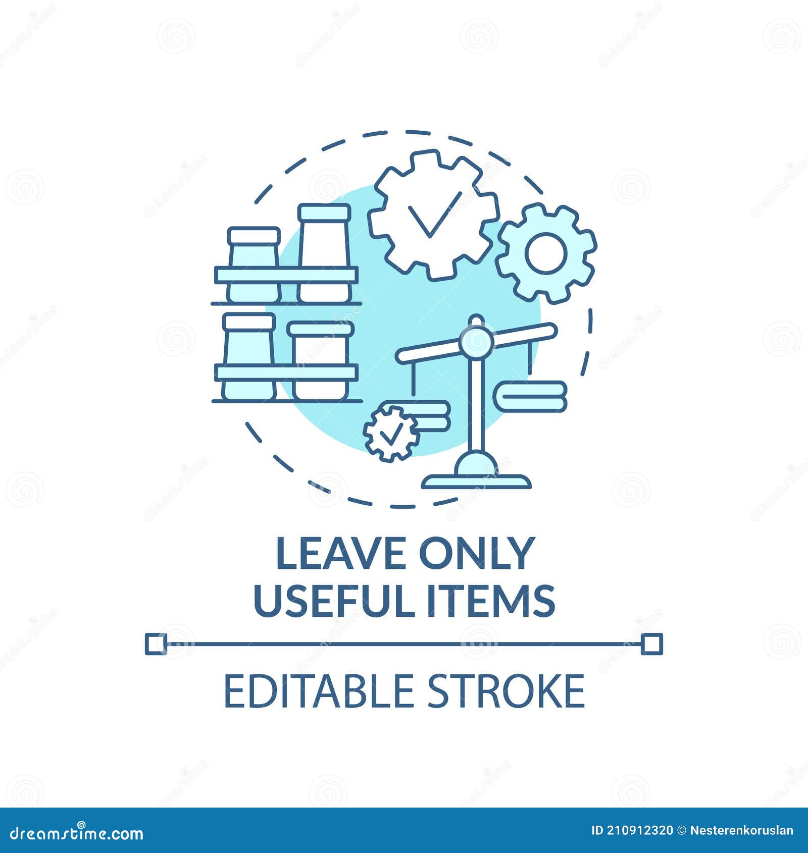 Leave Useful Items in Wardrobe Concept Icon Stock Vector - Illustration ...