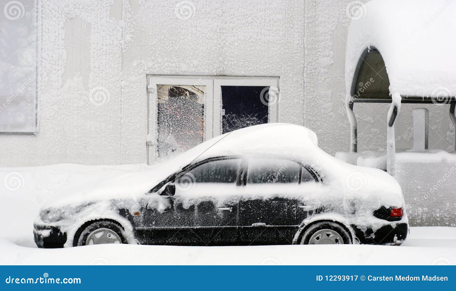 Leave your car in the snow stock image. Image of cleaning - 12293917