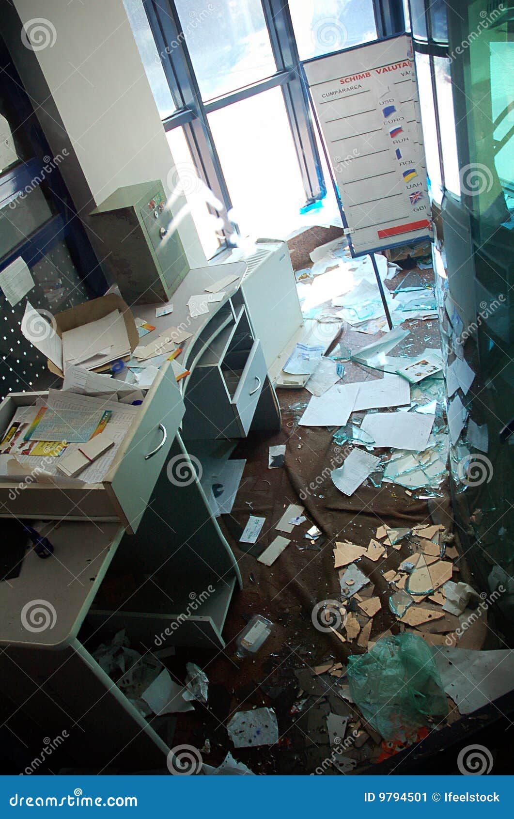 Leaved Destroyed Office Building Stock Image - Image of broken, disused ...